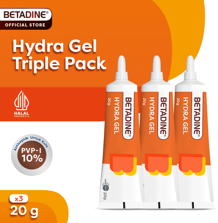 BETADINE Hydra Gel 20 GR - Triple Pack | Lazada Indonesia