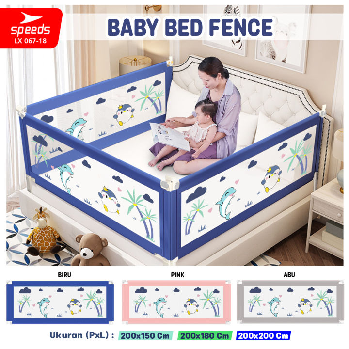 SPEEDS Baby Safety Bed Guard Baby Bedrail Bed Rail Fence Pagar Pengaman ...
