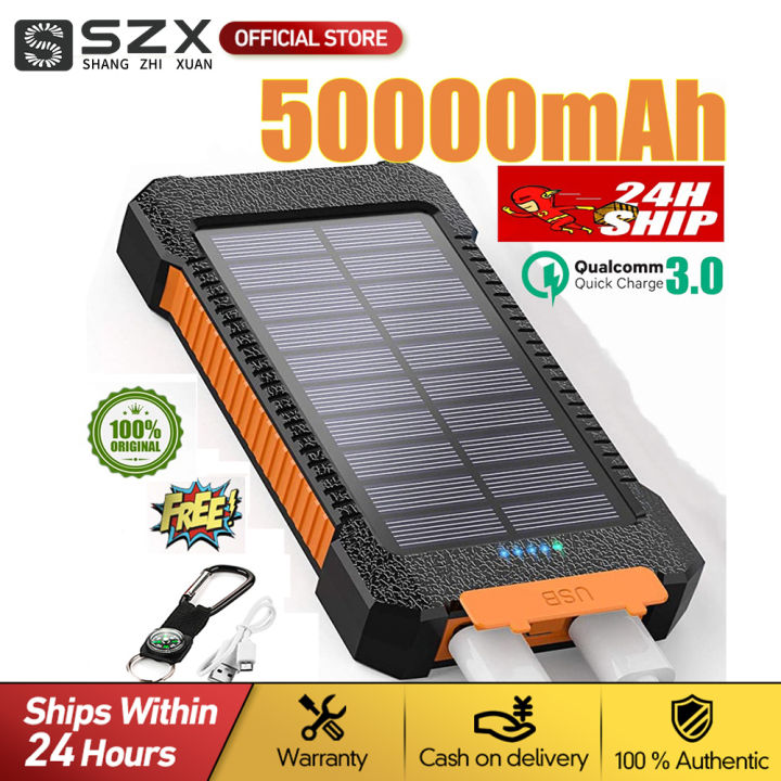 SZX Power Bank 50000mah Fast Charging Solar Power Bank Waterproof ...
