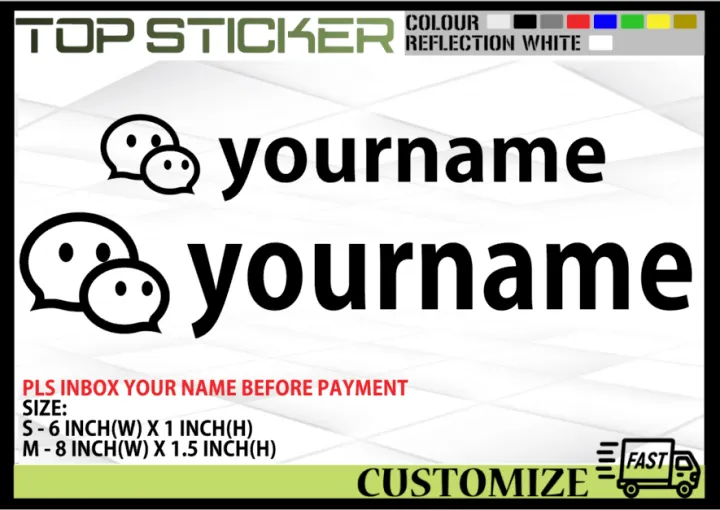 WC LOGO NAME CAR STICKER KERETA STICKERS | Lazada
