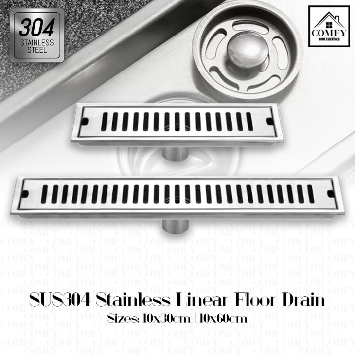 HEAVY DUTY (SUS304) Stainless Long Large Linear Floor Drain Rectangular ...