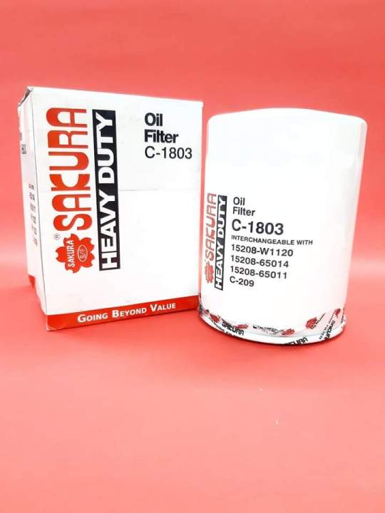 SAKURA OIL FILTER C-1803 (C-209 VIC) for NISSAN SD23, TD25, TD27 ...
