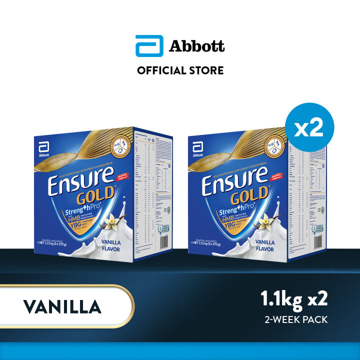 Ensure Gold HMB Vanilla 1.1KG For Adult Nutrition Bundle of 2 | Lazada PH