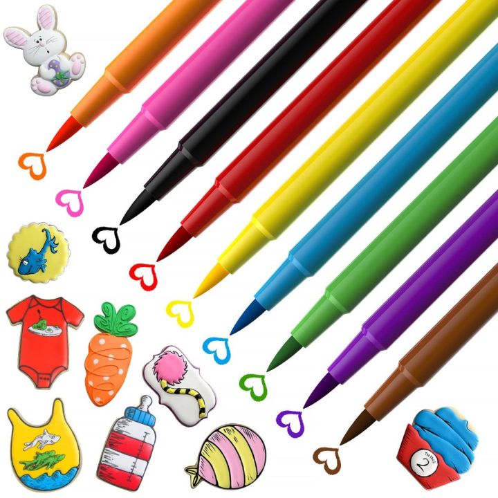 12Colors/Set Food Coloring Pens Edible Food Markers for Cookie ...