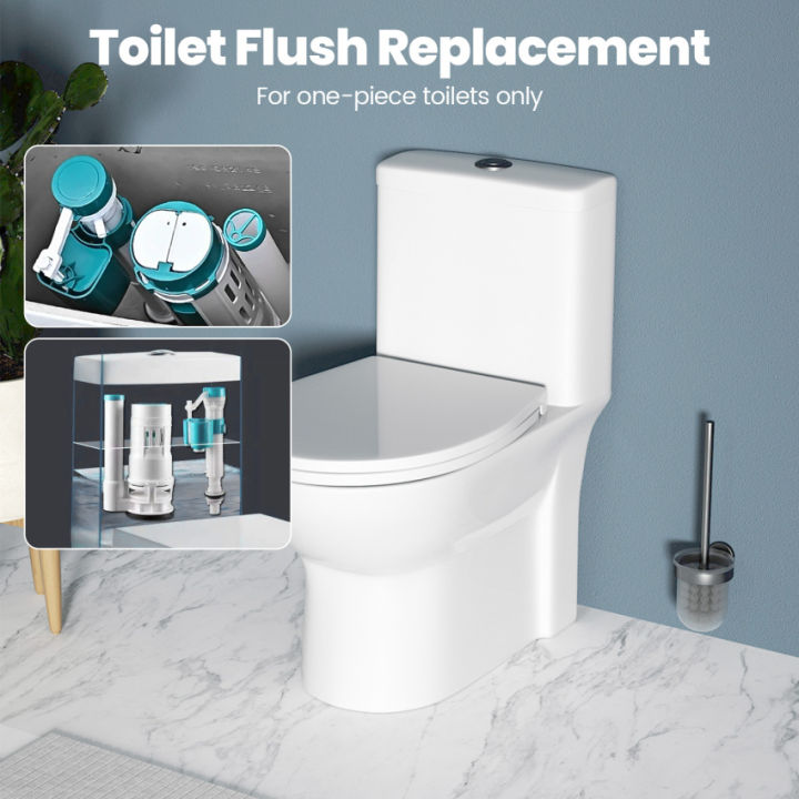 Toilet Flush System Replacement, Dual Flush And Fill Toilet Cistern Kit ...