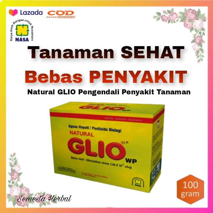 natural glio nasa 100gr / natural glio pestisida hayati /obat tanaman layu / pengendali penyakit ...