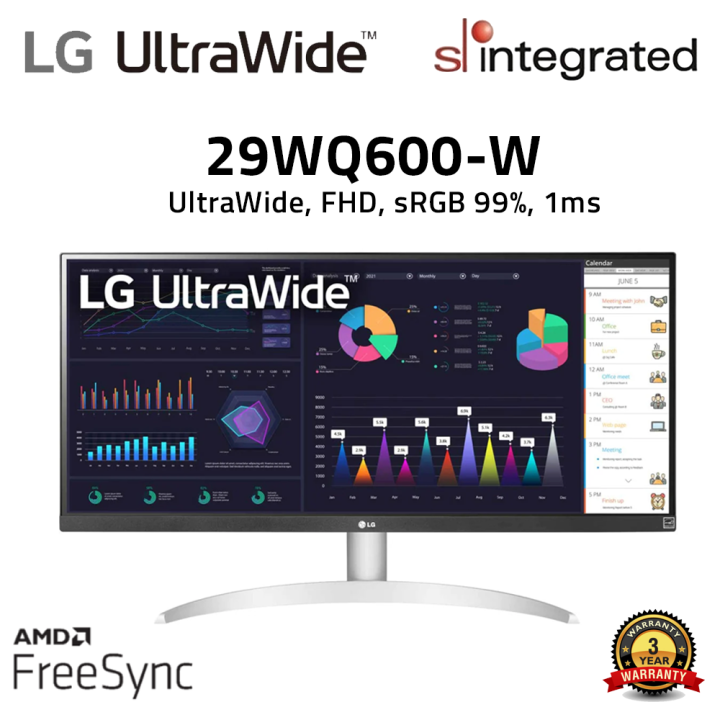 LG 29" 29WQ600 IPS FHD [AMD Freesync, HDR10 100Hz, 1ms, USB-C ...
