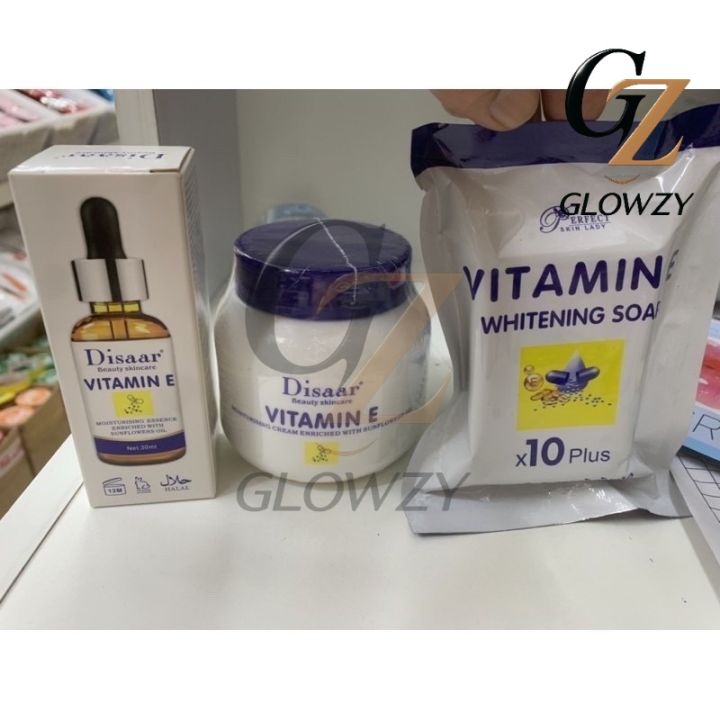 Skincare Trio Vitamin E – Nourishing Cream, Serum & Soap Set (3 Pieces ...
