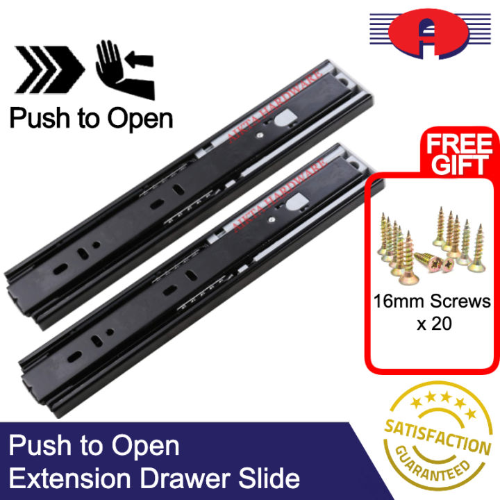 [FREE SCREW] PUSH TO OPEN EXTENSION DRAWER SLIDE PUSH AND OPEN PUSH ...
