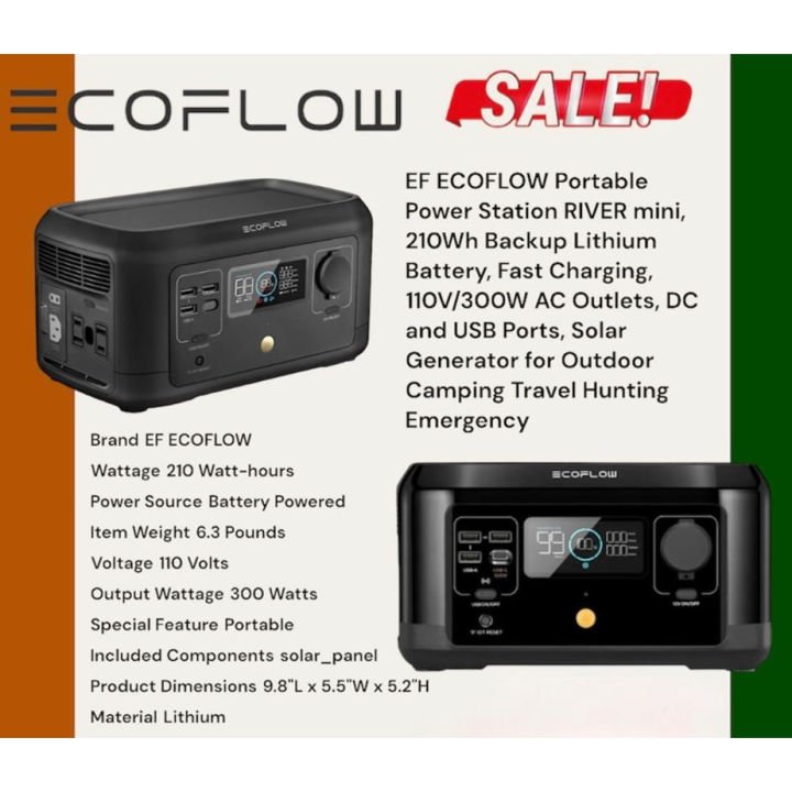 EcoFlow RIVER mini Portable Power Station | Lazada PH