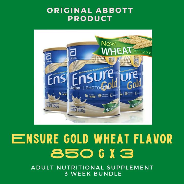Ensure Gold HMB Wheat Flavor 800 g x 3 (3 week bundle) for adult and ...