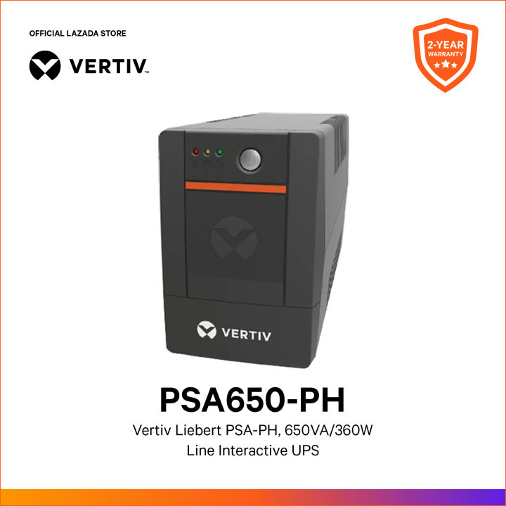 Vertiv™ Liebert® PSA-PH 650VA / 360W Line Interactive UPS (PSA650-PH) | Lazada PH