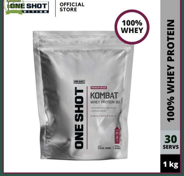 Whey Protein Kombat (1kg) - 100% Pure Whey Protein | 30 servings of ...
