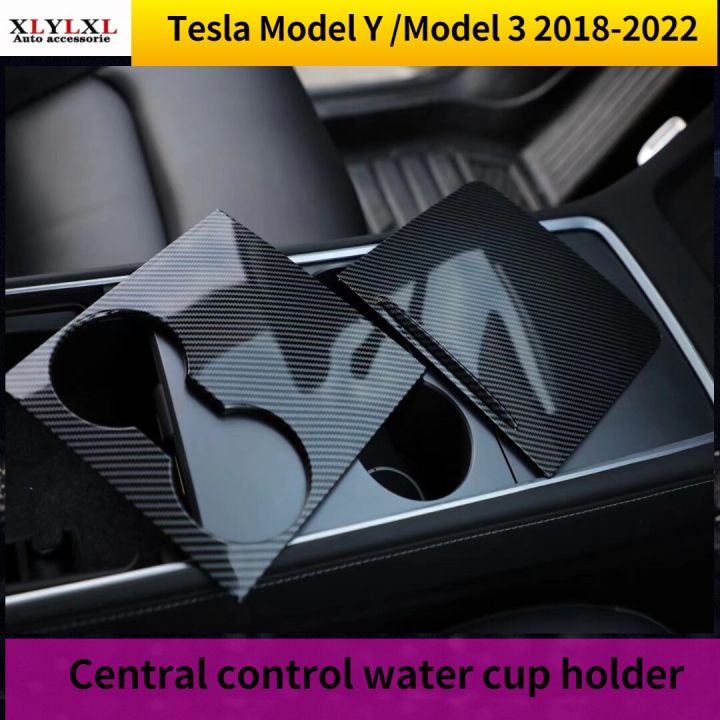 Central Control Water Cup Holder Decoration For Tesla Model 3 Panel ...