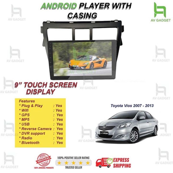 [Free Reverse Camera] Toyota Vios 2007-2013 Lenco 9" IPS Screen Car ...
