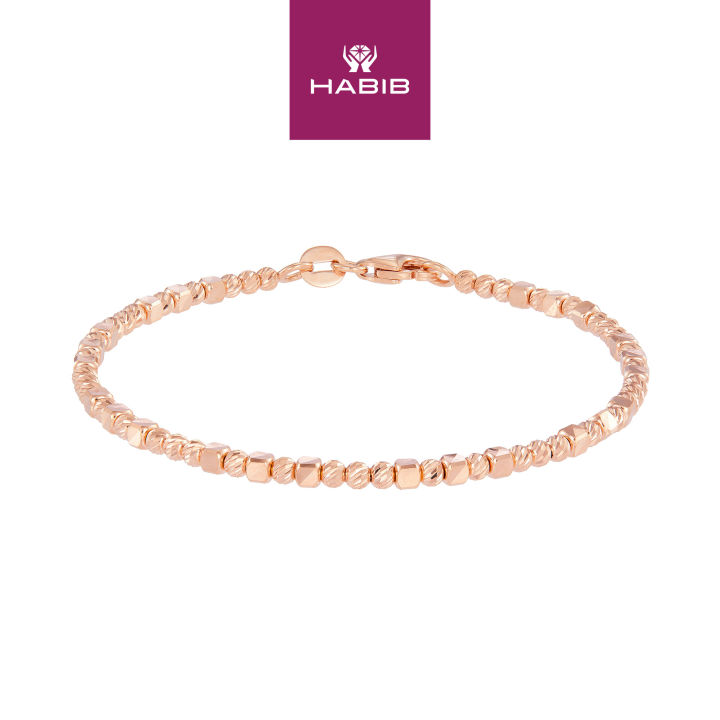 HABIB ZELIE Oro Italia 916 Rose Gold Bracelet GW3424 R 5.50G Mineral Stone Bracelet Female Gold Jewelry 18Cm Adjustable Bracelet Size If Diamond Clarity Bracelet Lazada Lazada
