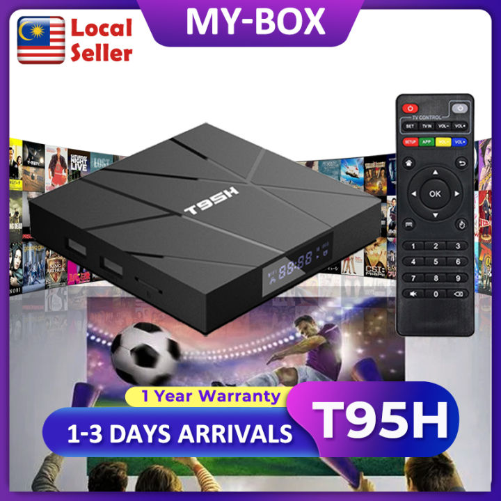 New T95H TVBox 4GB64GB Android 10 H616 2.4Ghz Wifi 4K HDR Smart Android Tvbox Malaysia MY-Box ...