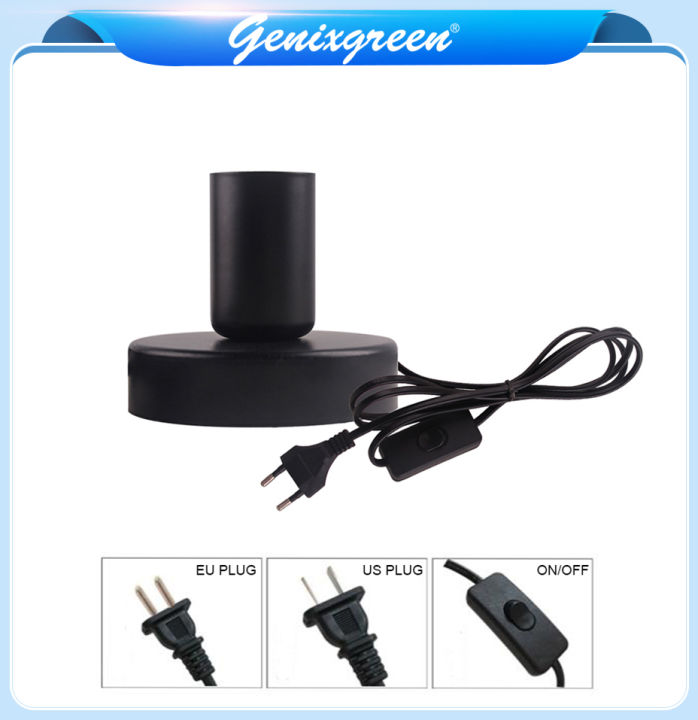 E27 Socket Vintage Metal Table Lamp Base Holder 220V EU US Plug Retro ...