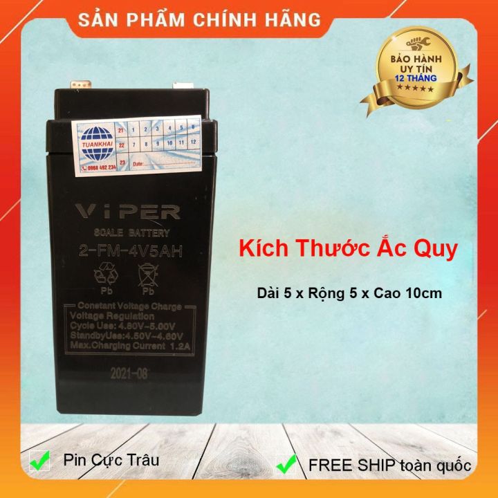 Ắc quy 4V 4AH, Bình Ắc quy khô (cân điện tử, loa kéo...) | Lazada.vn