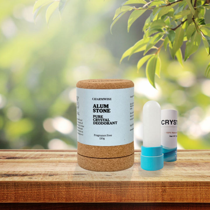 Charmwise Alum Stone Alum Block Natural Deodorant 120grams/20grams ...