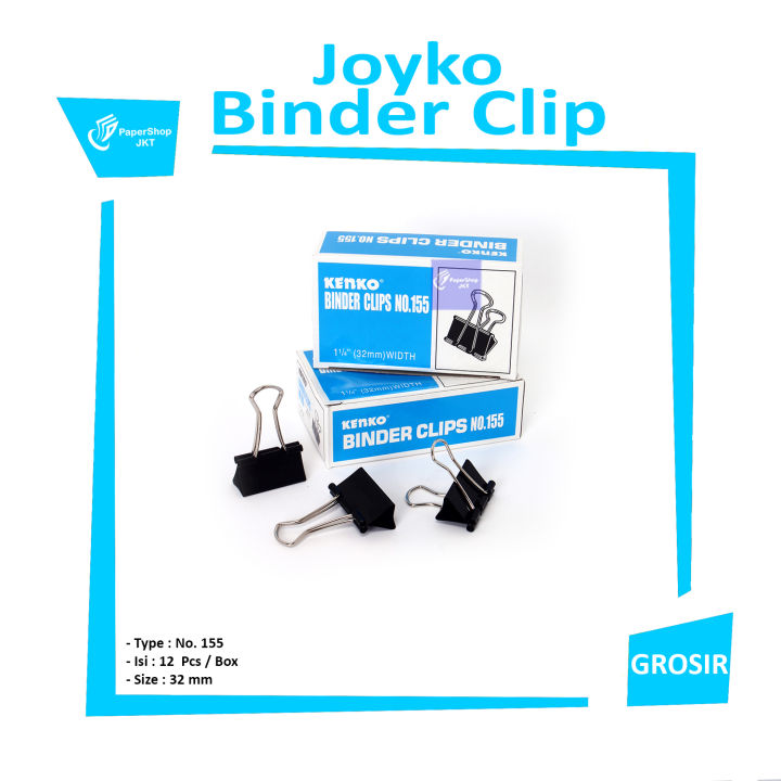Joyko Binder Clip/ Klip / Penjepit Kertas Joyko 155-perpack | Lazada ...
