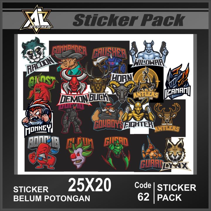 emblem logo SP62 Sticker Pack Racing Lembaran Sticker Variasi Motor ...
