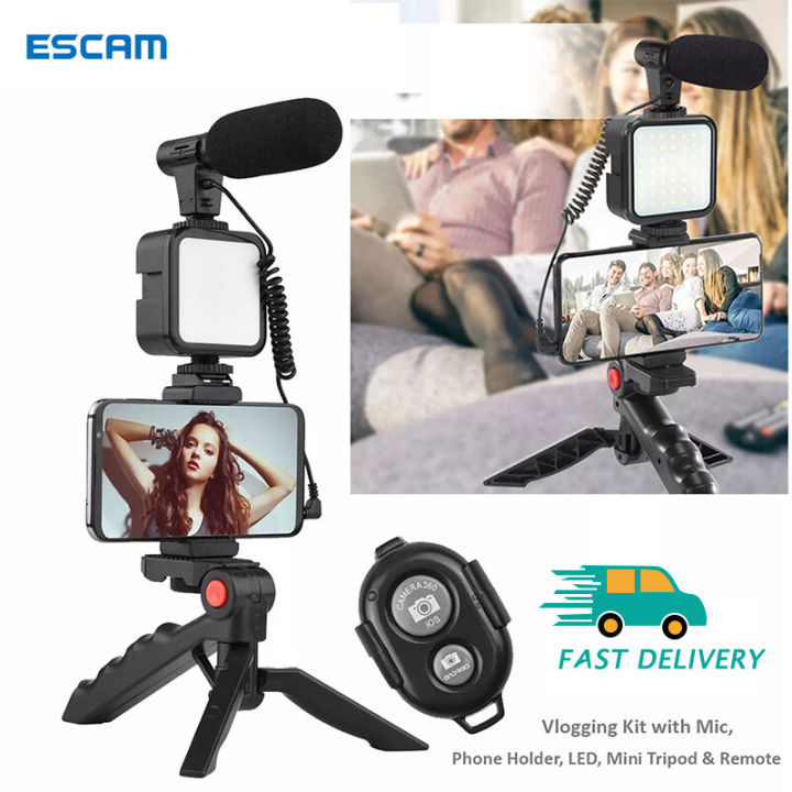 【FAST SHIPPING】ESCAM 2022 Smartphone Vlogging Kit Set Equipment Phone ...
