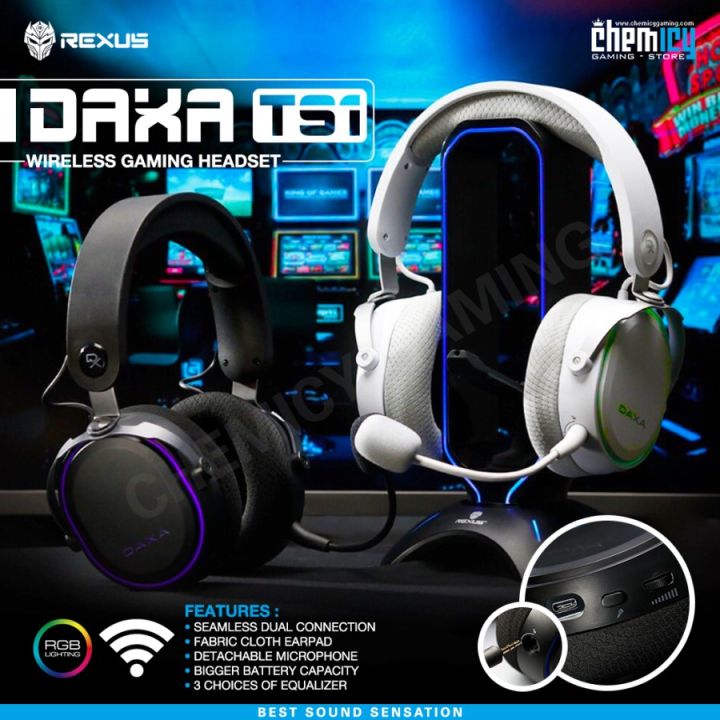 Rexus Daxa TS1 RGB Wireless Gaming Headset | Lazada Indonesia