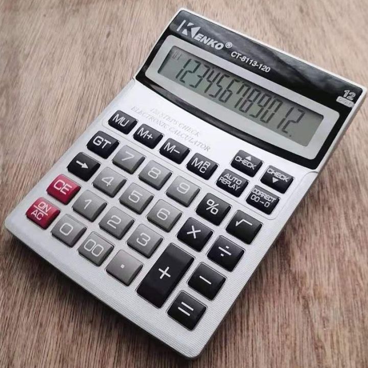 COD 12 digits calculator 120 steps check correct electronic calculator ...