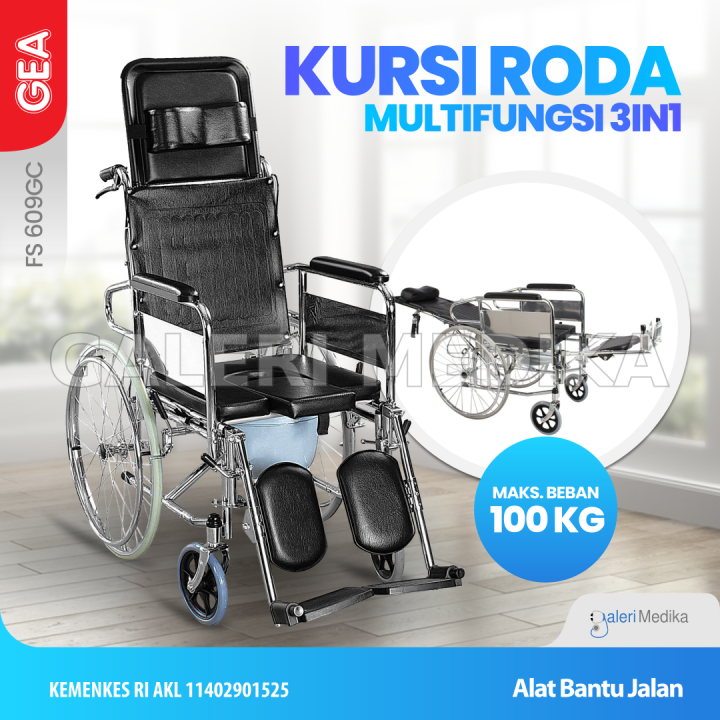 Kursi Roda 3in1 FS 609GC - Kursi Roda Multifungsi - Kursi Roda FS609 GC ...