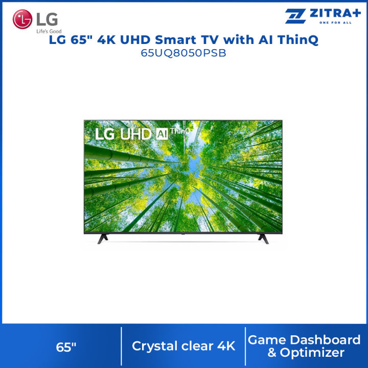 LG 65" 4K UHD Smart TV with AI ThinQ 65UQ8050PSB | α5 Gen5 AI Processor ...
