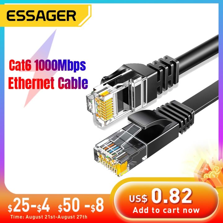 Essager Ethernet Cable Cat6 Lan Cable 10m Utp Cat 6 Rj 45 Splitter