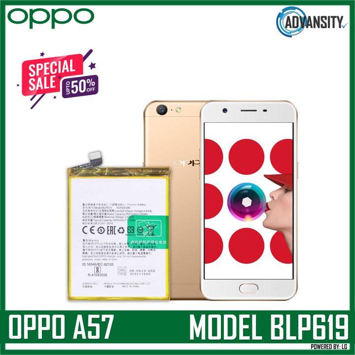 OPPO A57 Battery Model BLP619 (2900mAh) Original Equipment Manufacturer ...