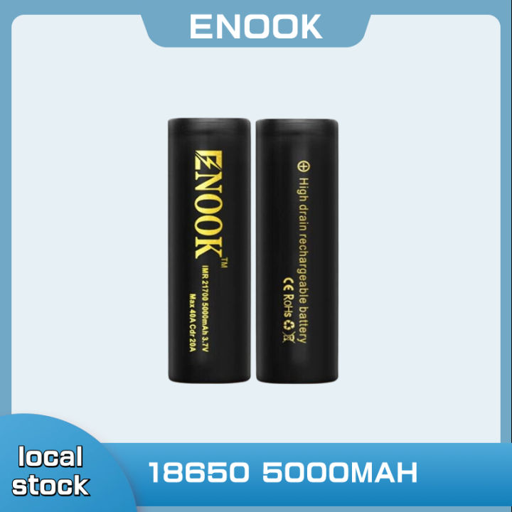 Enook imr 21700 5000mAh lithium ion battery 3.7V rechargeable battery ...