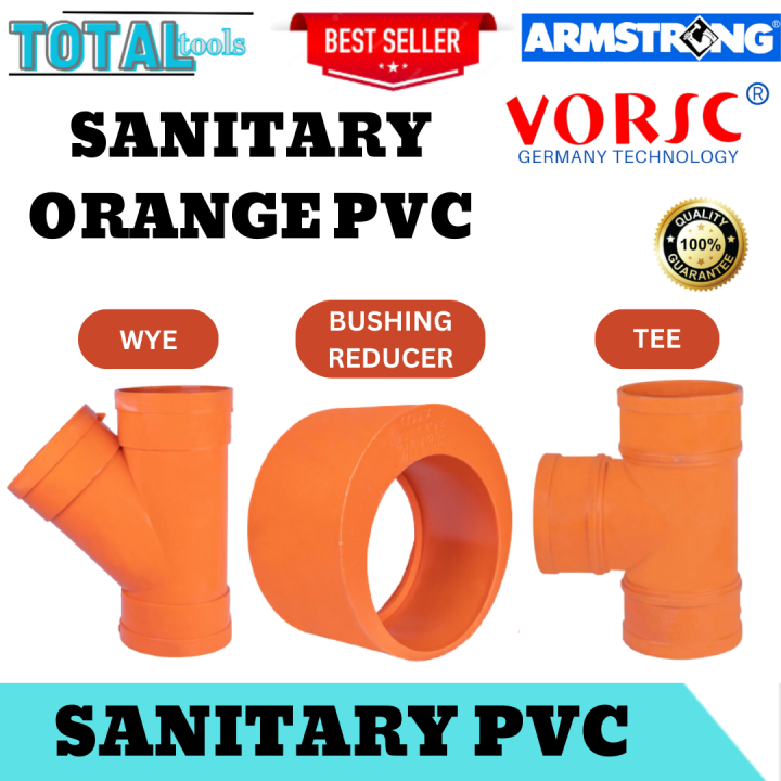 PVC FITTINGS, SANITARY ORANGE TEE/WYE/BUSHING REDUCER | Lazada PH