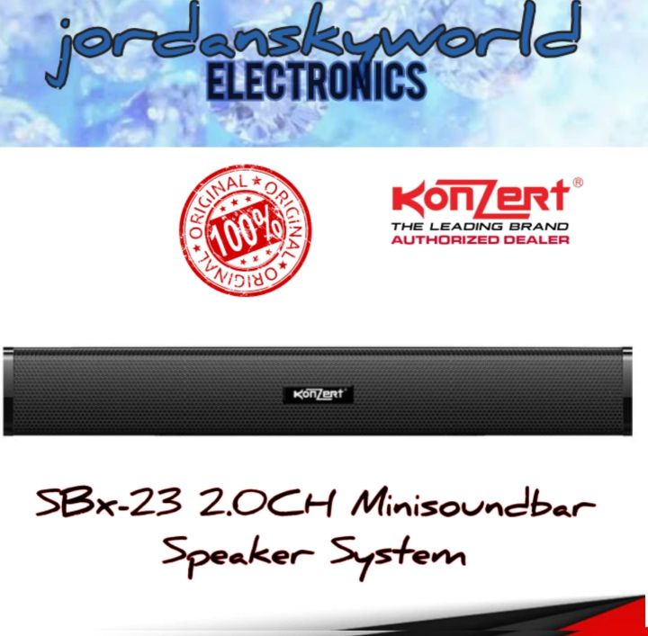 Konzert SBx-23 2.0CH Mini Soundbar Rechargeable Portable Speaker ...