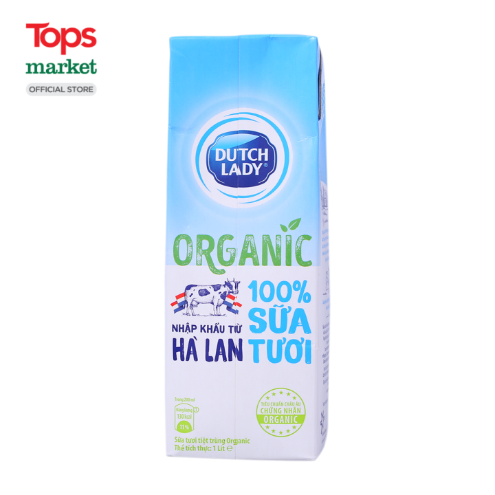 Sữa Tươi Organic Dutch Lady Hộp 1L - Siêu Thị Tops Market | Lazada.vn