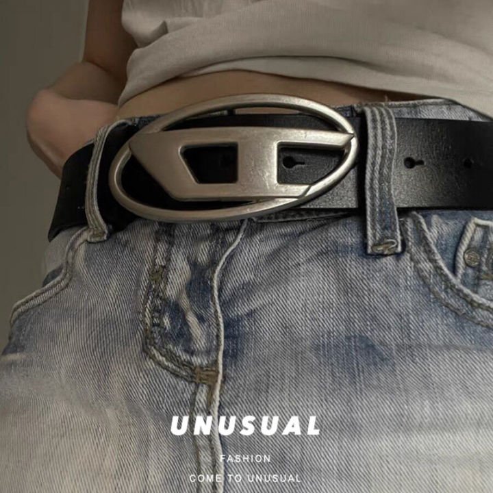 MONO star same belt D letter logo belt Same type of die leather belt ...