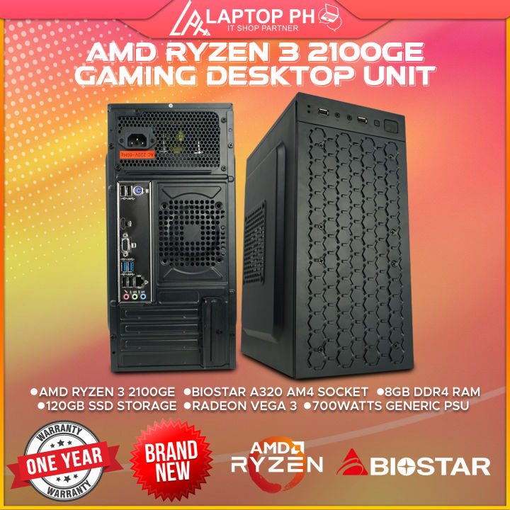 AMD Ryzen 3 PRO 2100GE 3.2Ghz w/ Vega 3 Graphics Desktop Gaming PC ...