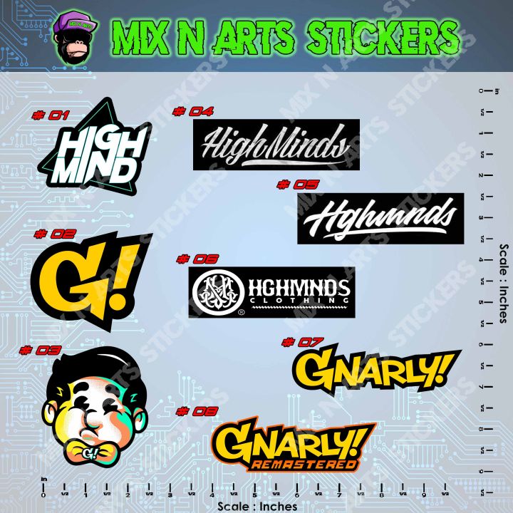 Gnarly Laminated Vinyl Sticker SOLD per PIECE | Lazada PH