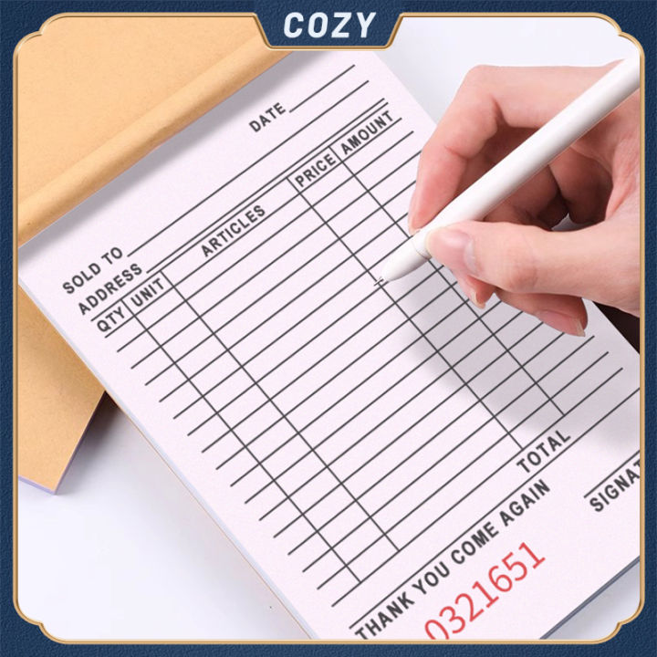 50 pages (25X2 copy)Duplicate receipt sold receipt wholesale carbonized ...