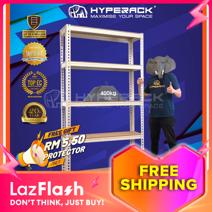 🐘 HYPERACK™️ Adjustable 5 Tier Metal Boltless Rack Rak Dapur Rack Shelf ...