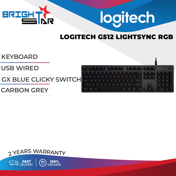 Logitech G512 Carbon Lightsync RGB Mechanical Gaming Keyboard | Lazada