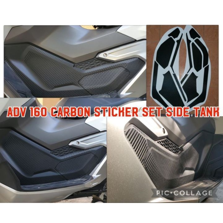 honda adv 160 side carbon sticker set for both sides | Lazada PH