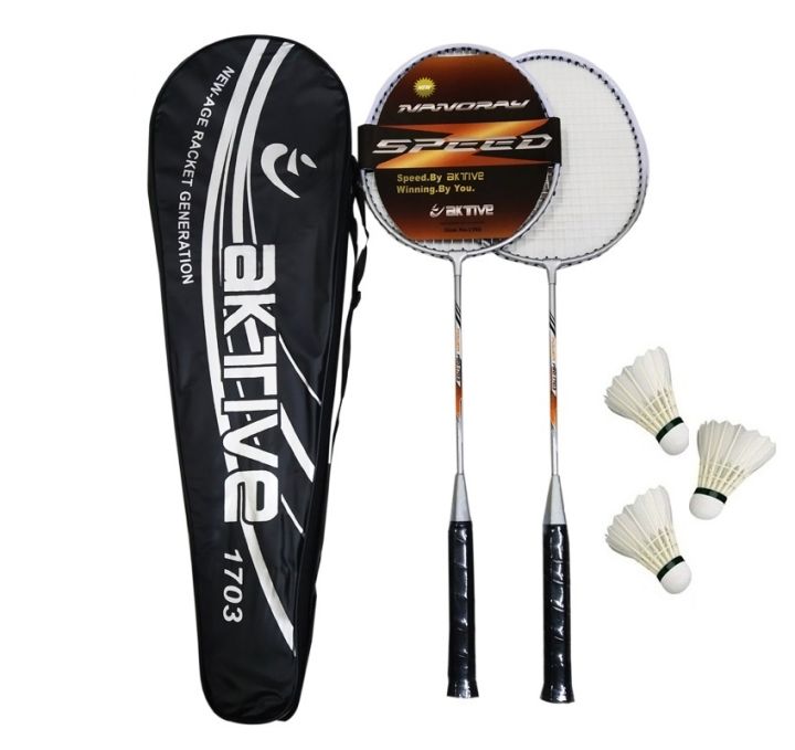 Aktive Badminton Racket 1703 w/ free 3 pcs Feather Shuttlecock | Lazada PH