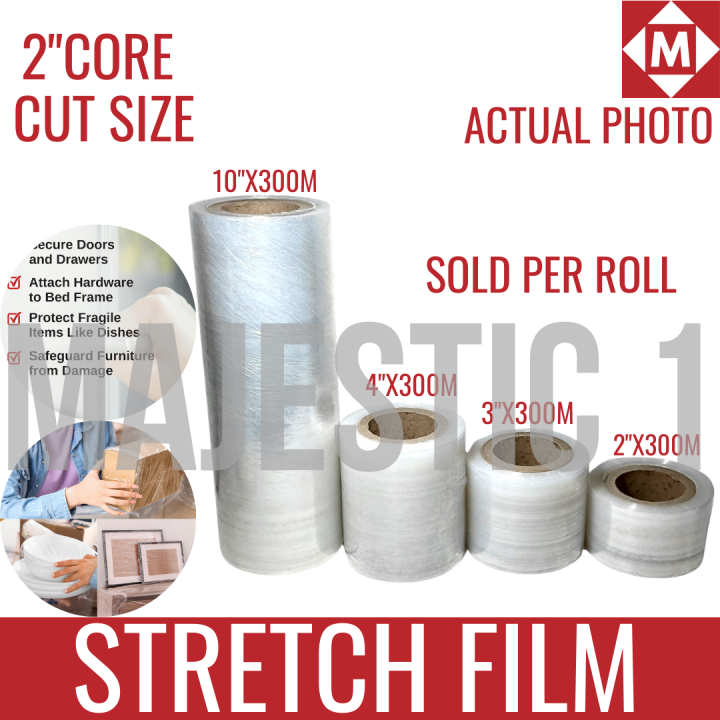Stretch Film / Cling Wrap Cut Size 300m 2" / 3" / 4" / 10" with 2" Core ...