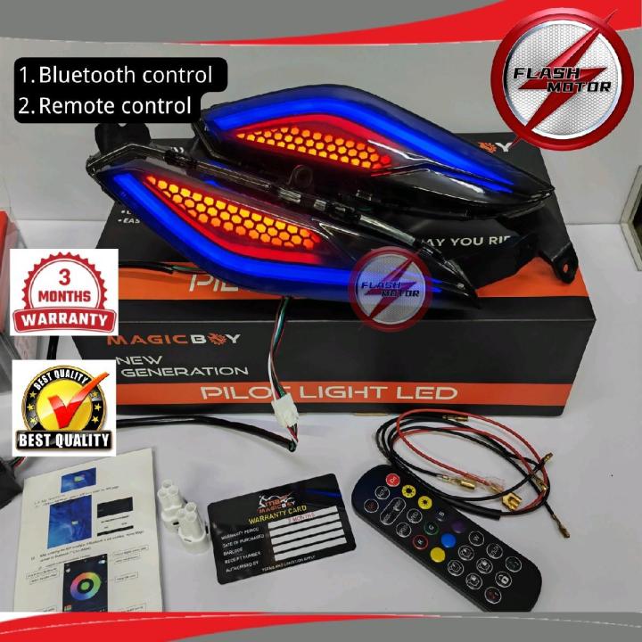 Flashmotor Magic Boy Pilot Light Led Mata Gaban Remote Control & Bluetooth Lc135 V4 V5 V6 V7 ...