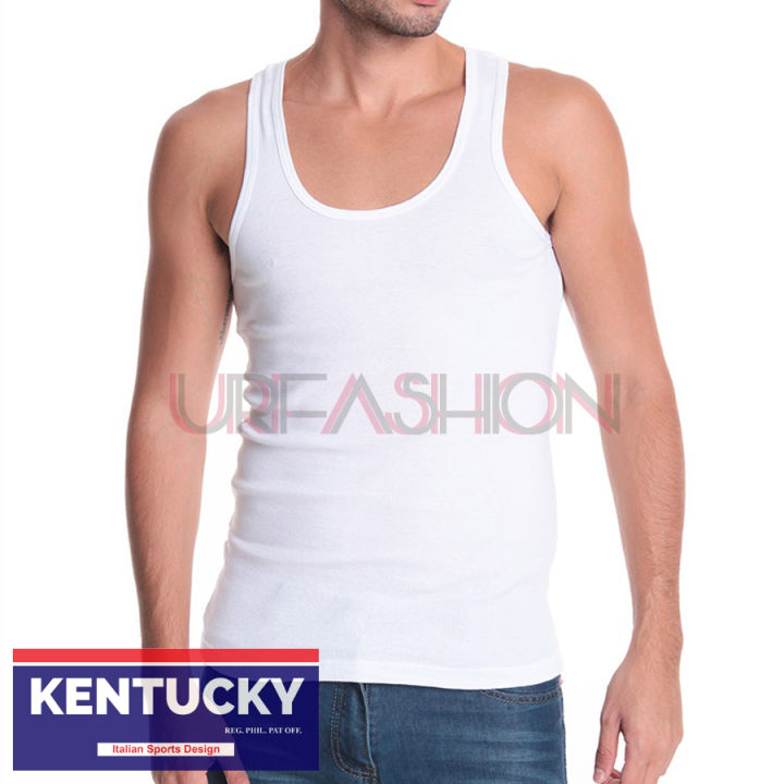 Kentucky Sando Plain White for Adult Men | Lazada PH