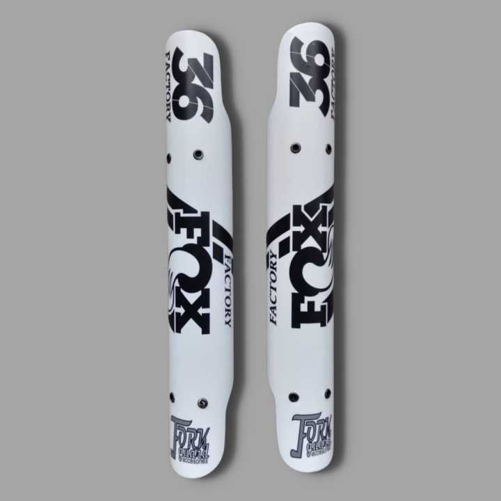 Fork Guard Protector Pelindung Fork Sepeda MTB Edisi Putih lapis spon ...