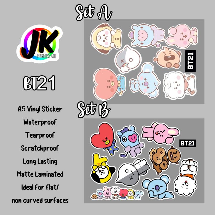BT21 Kpop Vinyl Sticker Set | Lazada PH